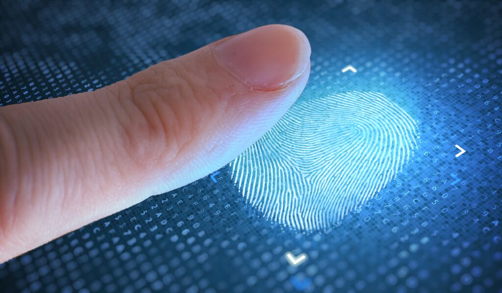 Biometric,And,Security,Concept.,Scanning,Fingerprint,From,Finger ...